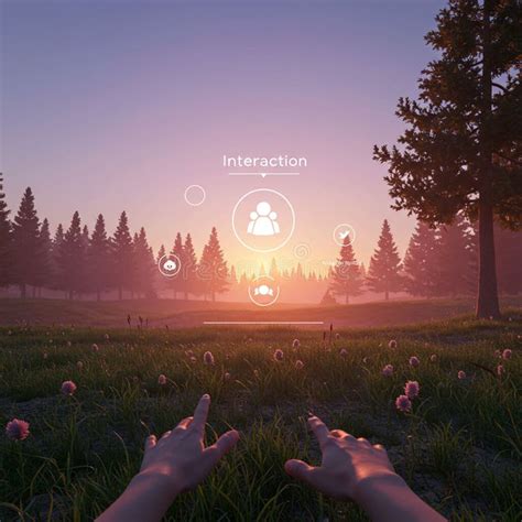 A Digitally Created Scene Depicts An Augmented Reality Interface Over A