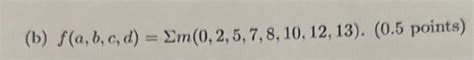 solved find all minimum sop expressions for the following