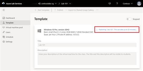 Azure Lab Services에서 랩 템플릿 관리 Azure Lab Services Microsoft Learn