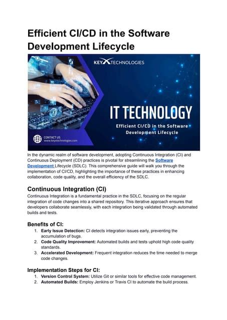 continuous integration and continuous testing ci ct pdf