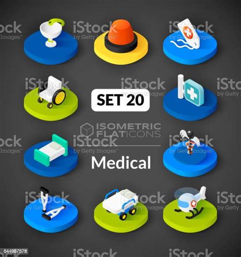 제품의 등각투영 평편 아이콘 세트 20 3차원 형태에 대한 스톡 벡터 아트 및 기타 이미지 3차원 형태 건강 진단 건강관리와 의술 Istock