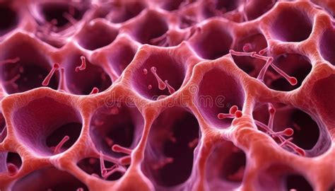 Microscopic View Of A Cell Structure Magnified To Reveal Intricate