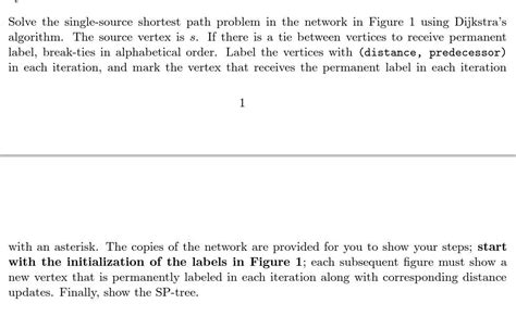 Solved Solve The Single Source Shortest Path Problem In The