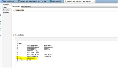 invalid table name in odi xml model oracle forums