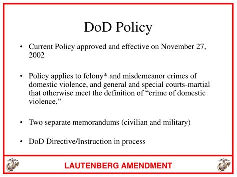 Ppt The Lautenberg Amendment Powerpoint Presentation Free Download Id7063