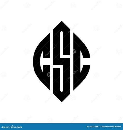 Csc Circle Letter Logo Design With Circle And Ellipse Shape Csc Ellipse Letters With