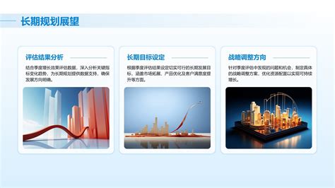 蓝色商务风季度市场趋势与增长计划ppt模板 Islide