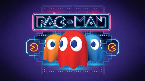 Pac Man Wallpaper 4k Ghosts Neon Background 5k