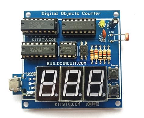 3 Digits Digital Objects Counter Using Smd And Through Hole Components