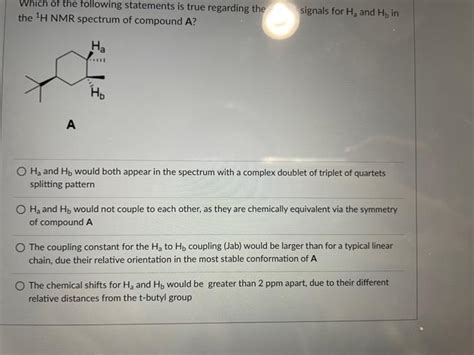 Solved Which Of The Following Compounds Is Consistent W