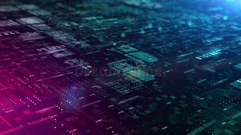 Digital Cyberspace Futuristic Digital Data Matrix Flowing And Lighting High Speed Internet