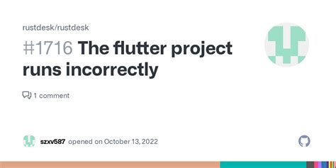 The Flutter Project Runs Incorrectly · Issue 1716 · Rustdeskrustdesk