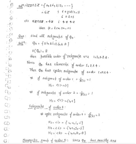 Modern Algebra Group And Ring Theory Class Notes Pi Aim Net Csir
