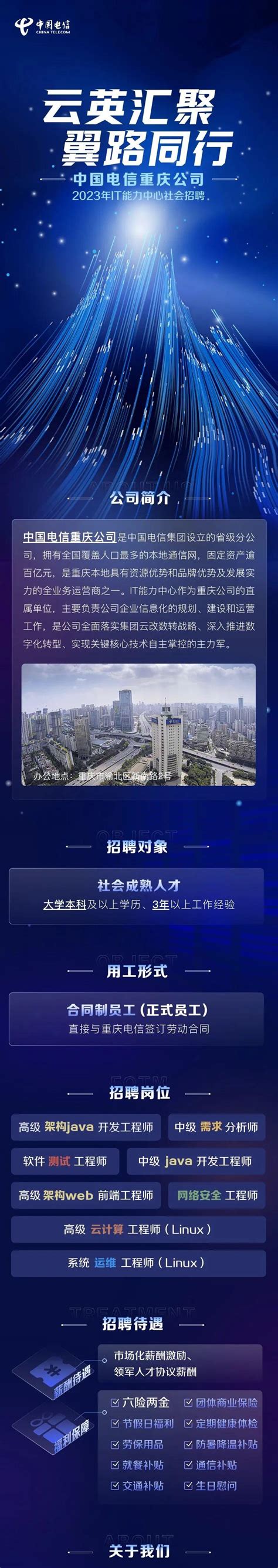 中国电信重庆公司2023年it能力中心社会招聘火热进行中 知乎