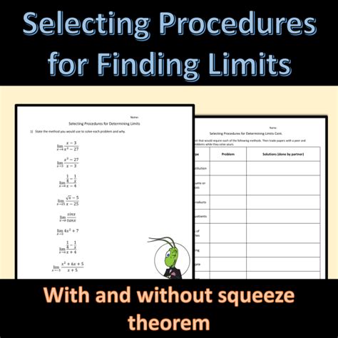 Selecting Procedures To Find Limits Activity Ap Calculus 1 7 Made By Teachers