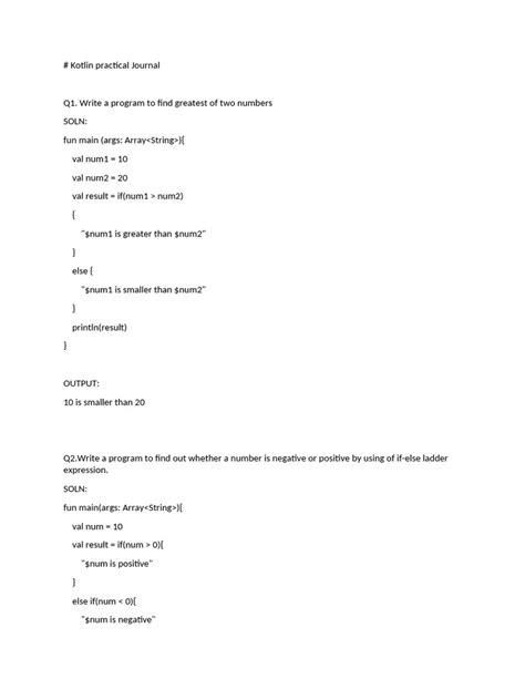 Kotlin Practical Journal 23334012 Pdf