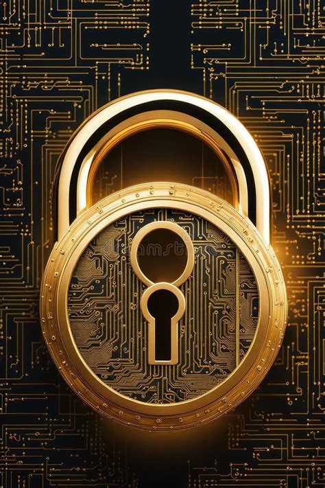 The Concept Of Cybersecurity Padlock On The Background Of The Server Room Generated By Ai