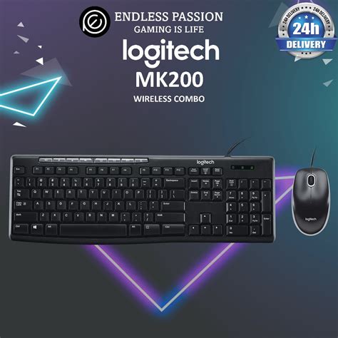 Logitech Mk200 Corded Keyboard And Mouse Combo Shopee Singapore