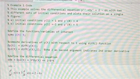 Solved Example 1 Code This Example Solves The
