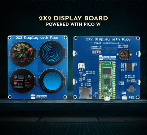 2×2 Display Board Powered With Esp32 S3 Wroom 1 With Raspberry Pi Pico