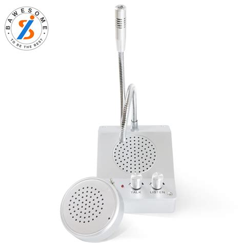 Counter Intercom Bank Window Intercom System Bank Window Teller Aluminum Alloyed Silver Color