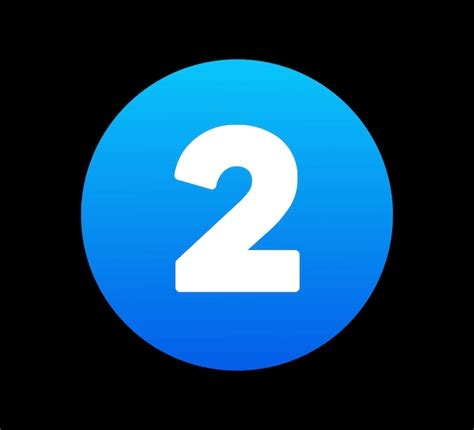 Premium Photo Two Number Two 2 Blue Background