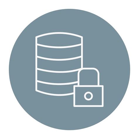 Premium Vector Database Lock Vector Illustration