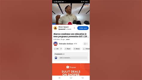 Marcos Condemns Sex Education By Teleradyo Serbisyo Youtube