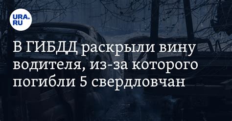 Причина гибели 5 человек на трассе в Свердловской области подробности