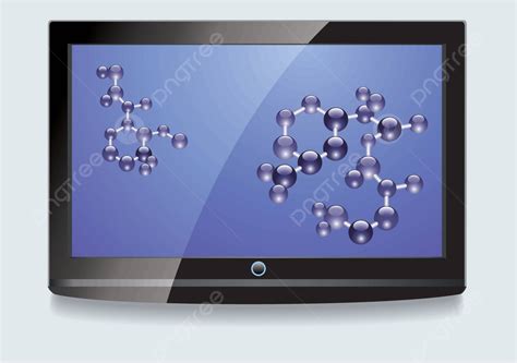 Vector Lcd Screen With Blue Display Science Technology Wide Vector Science Technology Wide