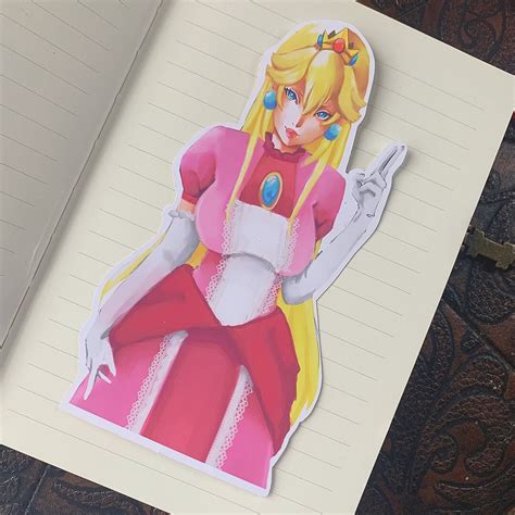 Princess Peach Anime Sticker Etsy