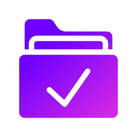 Folder Checkmark Approve File Verified Icon Download On Iconfinder