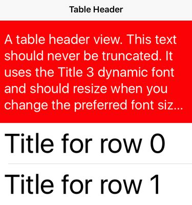 Variable Height Table View Header