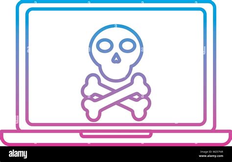 Laptop Computer Malware Spam Data Insecure Connection Concept Stock Vector Image And Art Alamy