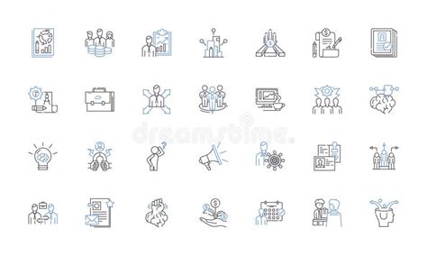 Trend Tracking Line Icons Collection Monitoring Forecasting Analysis