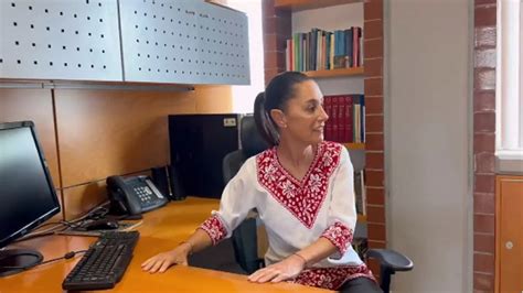 Claudia Sheinbaum visitó el cubículo que tenía cuando era profesora de la UNAM Me da mucha