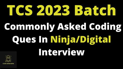 Urgent Coding Questions That Are Commonly Asked In Tcs Digital