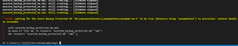 terraform azure configure vm backup policy fails stack overflow