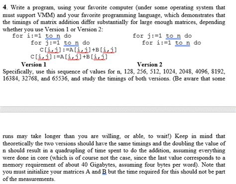Solved 4 Write A Program Using Your Favorite Computer