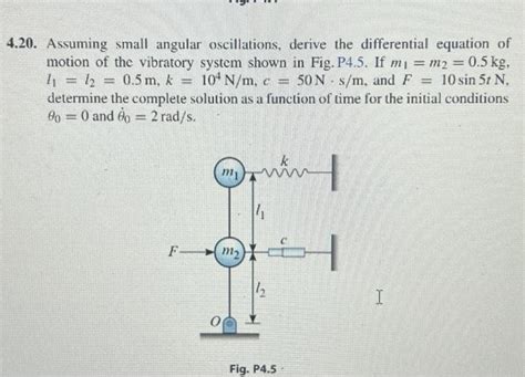 Solved 20 Assuming Small Angular Oscillations Derive The