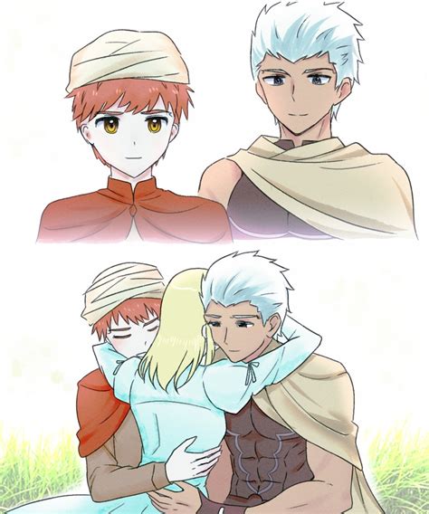 Artoria Pendragon Saber Emiya Shirou And Archer Fate And More Drawn By Ksrgkaede Danbooru