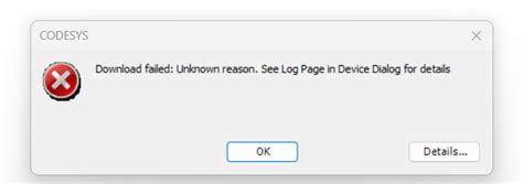 Details For Login Error Codesys Wago Open Source Community