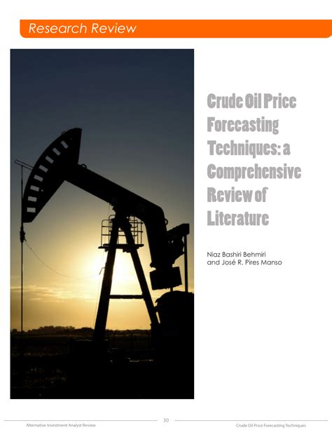 Pdf Crude Oil Price Forecasting Techniques A Comprehensive Review Of Literature