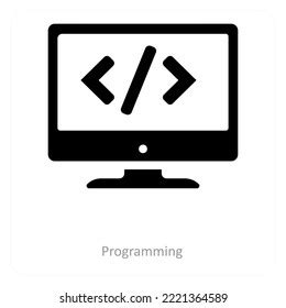 Programming Coding Icon Concept Stock Vector Royalty Free 2221364589