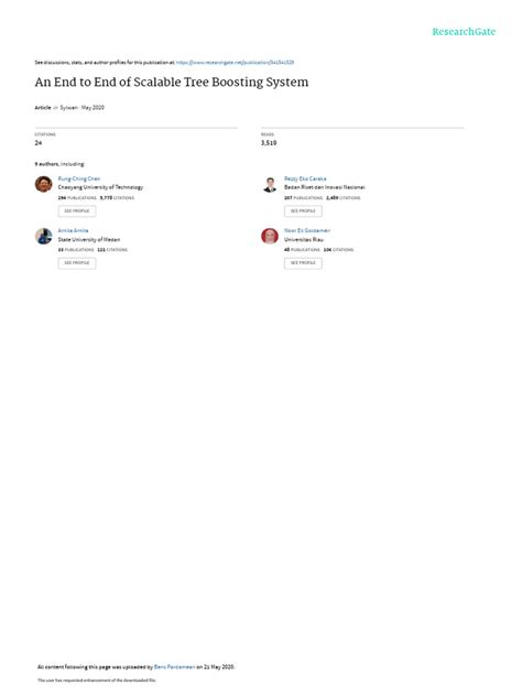 An End To End Of Scalable Tree Download Free Pdf Machine Learning
