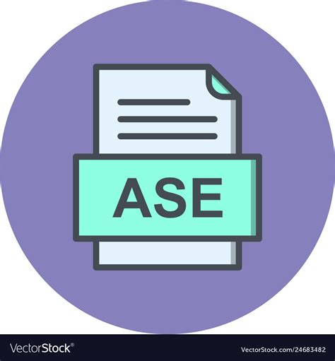 Ase File Document Icon Royalty Free Vector Image