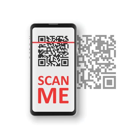 Qr Code Scan Icon In Flat Style Mobile Phone Scanning Vector