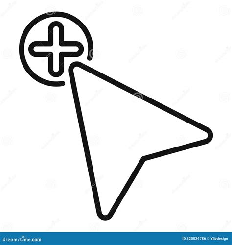 Flat Design Black And White Cursor Icon Stock Vector Illustration Of Mouse Black 320026786