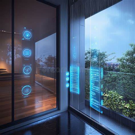 Intelligent Window System Realistic Design With Advanced Features Stock
