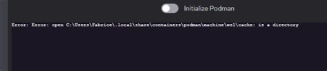 Error Message When Installing Podman With The Windows Installer For